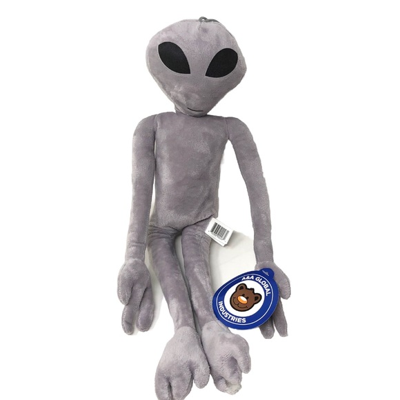 A&A Global Industries | Toys | Alien Plush Gray Color Eyes Glow In The ...